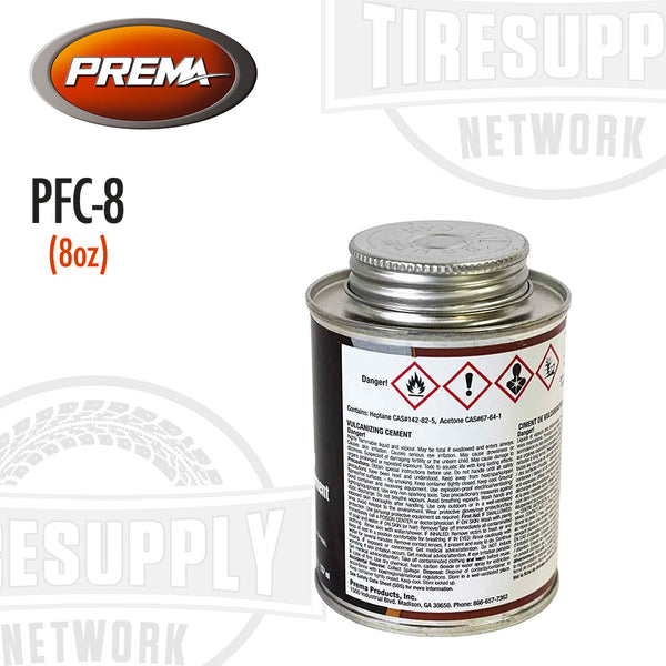 Prema | Ultra Fast Dry Vulcanizing Tire Repair Cement 8 oz Can (PFC-8) - Tire Supply Network