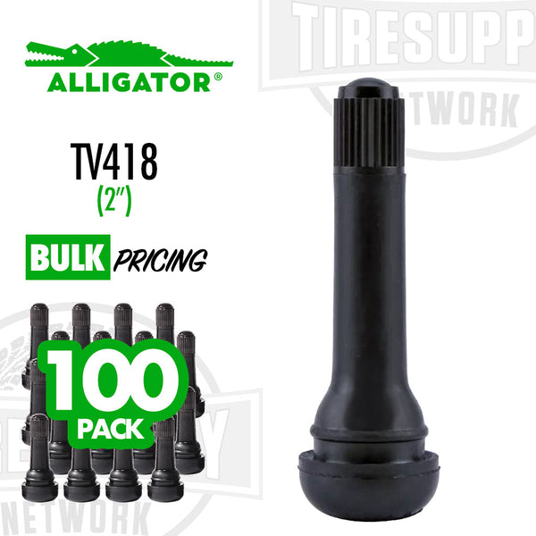 Alligator 2" TR418 Rubber Snap-in Valve Stem (TV-418*) - Tire Supply ...
