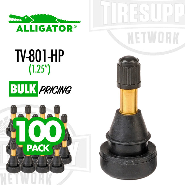 Alligator | TR801HP EHA High Pressure Snap-in 1.25″ Valve Stem for .625 ...