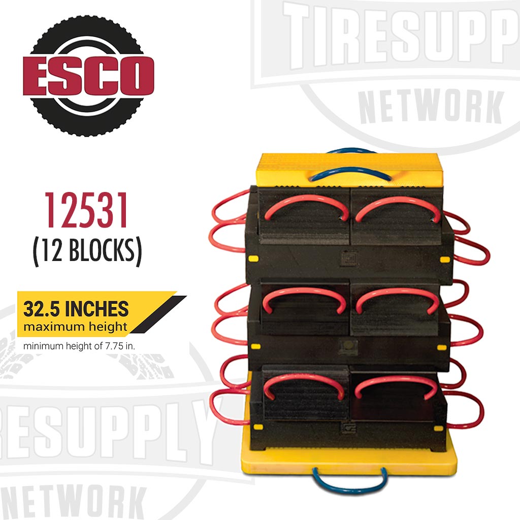 ESCO Cribbing Block System 100 Ton Capacity - 12 Block - Max Height 32. ...