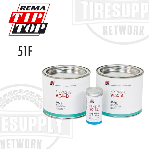 Rema | 51F A+B Vulcanizing Compound Kit - 300g & 40g (RE51F) - Tire ...
