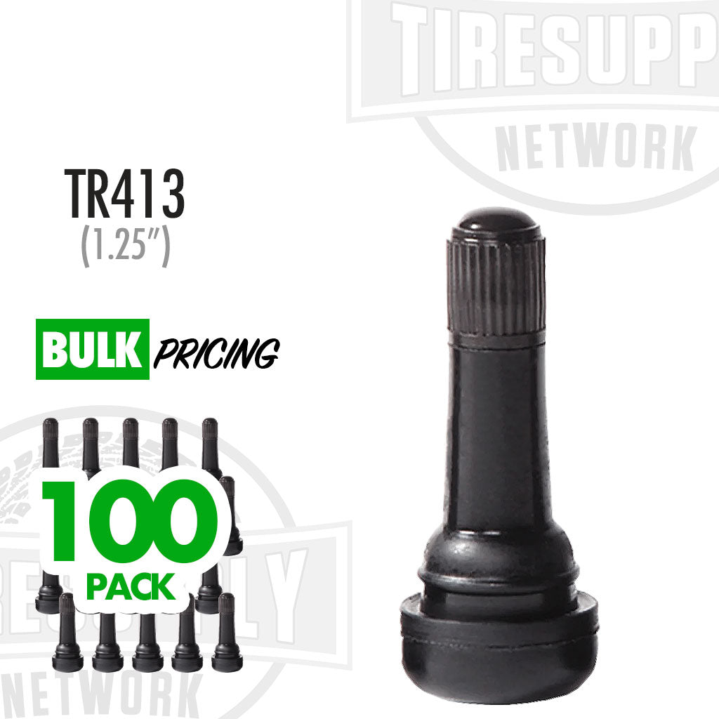 Haltec 1.25" TR413 Rubber Snap-In Valve Stem (TV-413*) – Tire Supply ...