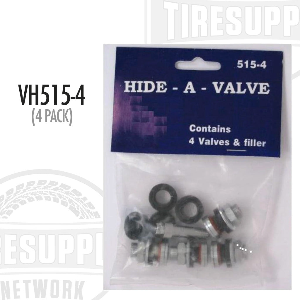 Flush Mount Valve Stem Kit - 4 Stems per Kit (VH 515-4) – Tire Supply ...