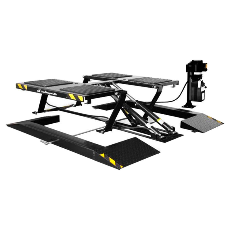 Challenger Lifts | Black Short-Rise Pad Lift with Electric/Hydraulic P ...