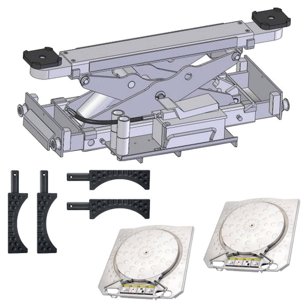 Hofmann | 12K 4-Post Alignment Lift with 2 Rolling Jacks, Turnplates ...