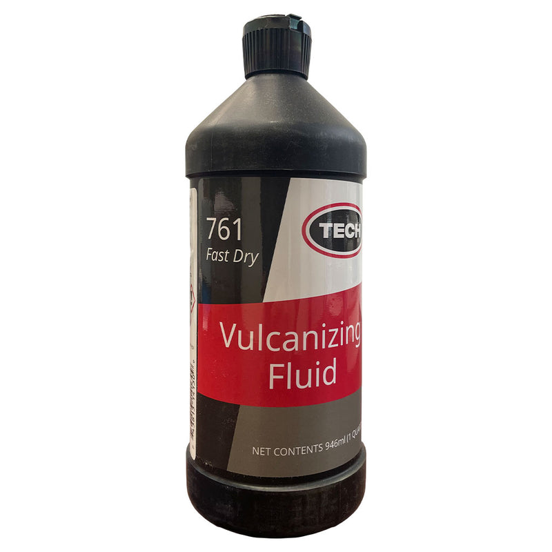 TECH 761 Fast Dry Chemical Vulcanizing Fluid Tire Repair Cement 1-Quar ...